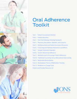 Fillable Online ons Oral Adherence Fax Email Print - pdfFiller
