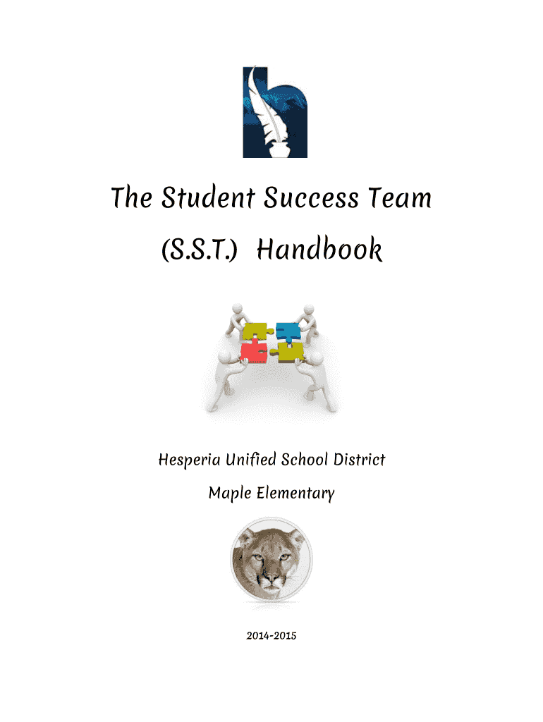 Fillable Online The Student Success Team (SST) Handbook - Maple Fax ...