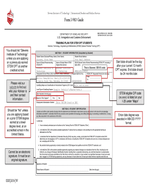 Fillable Online STEM OPT Report Form - Stevens Institute of Technology ...