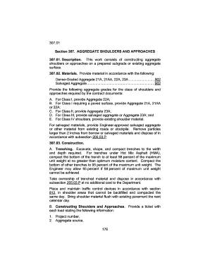 Fillable Online AGGREGATE SHOULDERS AND APPROACHES Fax Email Print ...