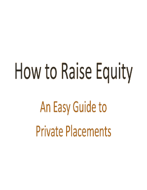 Fillable Online How to raise equity Fax Email Print - pdfFiller