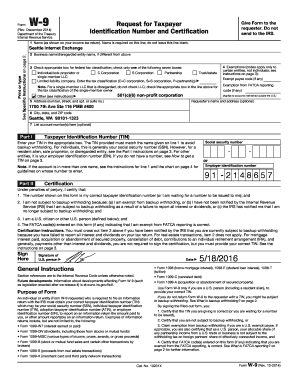 Fillable Online 20160518 IRS Form W-9.pdf Fax Email Print - pdfFiller