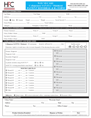 Fillable Online Wound Care Form Fax Email Print - pdfFiller