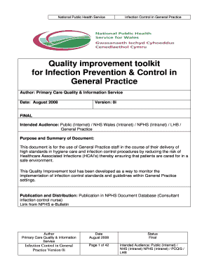 Fillable Online Audit of Infection Control in Primary Care Fax Email ...