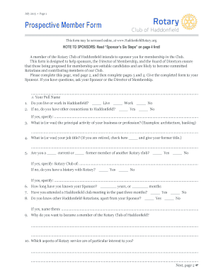 Fillable Online Prospective Member Form - haddonfield.clubwizard.com ...