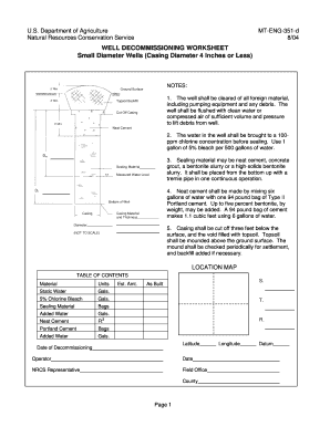 Fillable Online prod nrcs usda WELL DECOMMISSIONING WORKSHEET Small ...