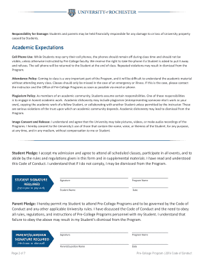 Fillable Online enrollment rochester Pre-College Residential Student ...