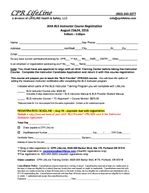 Fillable Online CPR LifeLine Fax Email Print - pdfFiller