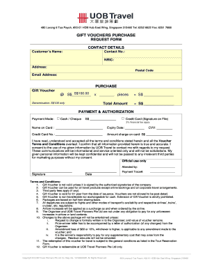 Fillable Online GIFT VOUCHERS REQUEST FORM dd 03Feb'15 Fax Email Print - pdfFiller