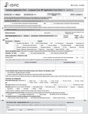 Fillable Online akashassociates Common Application Form - Lumpsum Cum ...