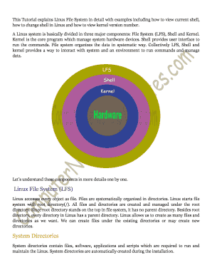 Fillable Online This Tutorial explains Linux File System in detail with ...