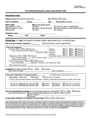 Fillable Online cdc Demographic data: Fax Email Print - pdfFiller