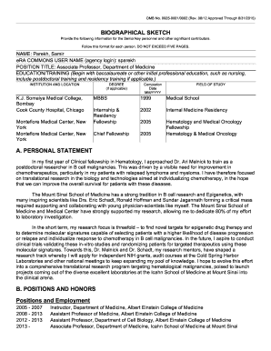 Fillable Online labs icahn mssm Biosketch - Icahn School of Medicine ...