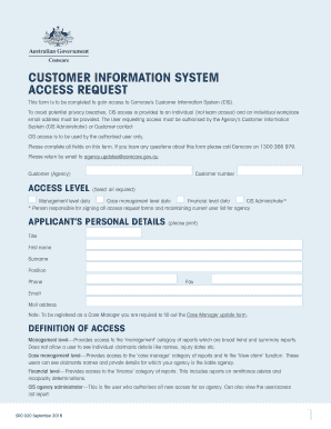 Fillable Online Customer information system access request Fax Email ...