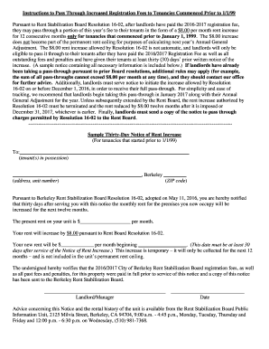 Fillable Online cityofberkeley Pursuant to Rent Stabilization Board ...