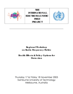 Fillable Online who THE INTERNATIONAL ELECTROMAGNETIC FIELD PROJECT ...
