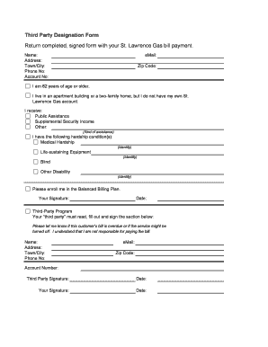 Fillable Online Third Party Designation Form Fax Email Print - pdfFiller