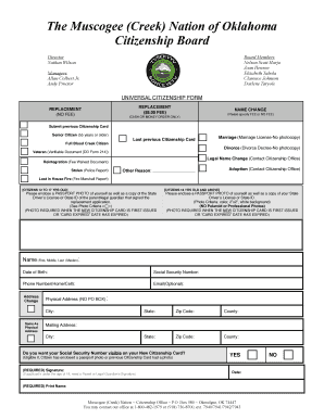 Fillable Online The Muscogee (Creek) Nation of Oklahoma Fax Email Print - pdfFiller