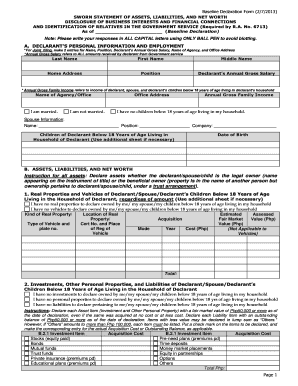 Fillable Online SALN Form - DepED, Division of Tangub City Fax Email ...