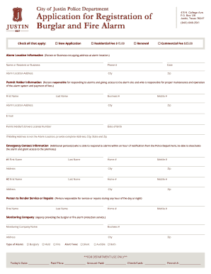 Fillable Online City of Justin Police Department Fax Email Print ...