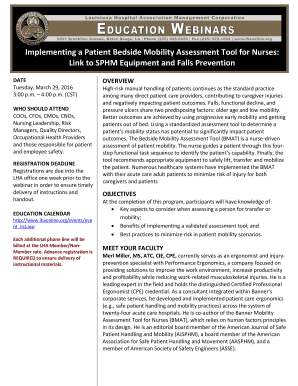 Fillable Online lhaonline Implementing a Patient Bedside Mobility ...