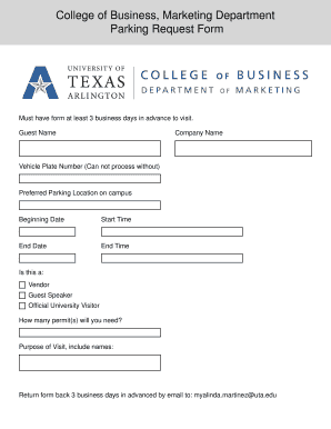 Fillable Online wweb uta College of Business, Marketing Department ...
