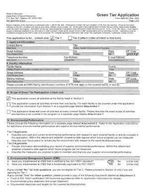 Fillable Online dnr wi Green Tier participant Phillips-Medisize Custom ...