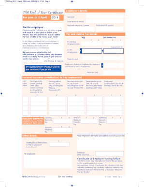 Fillable Online P60(Cont) Fax Email Print - pdfFiller