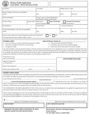 Fillable Online Notary Public Application - Notary Bonding Fax Email ...