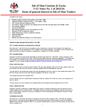 Fillable Online VAT Notes No Fax Email Print - pdfFiller