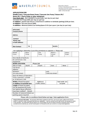 Fillable Online Information and Application for Crane Permit - PDF Fax ...