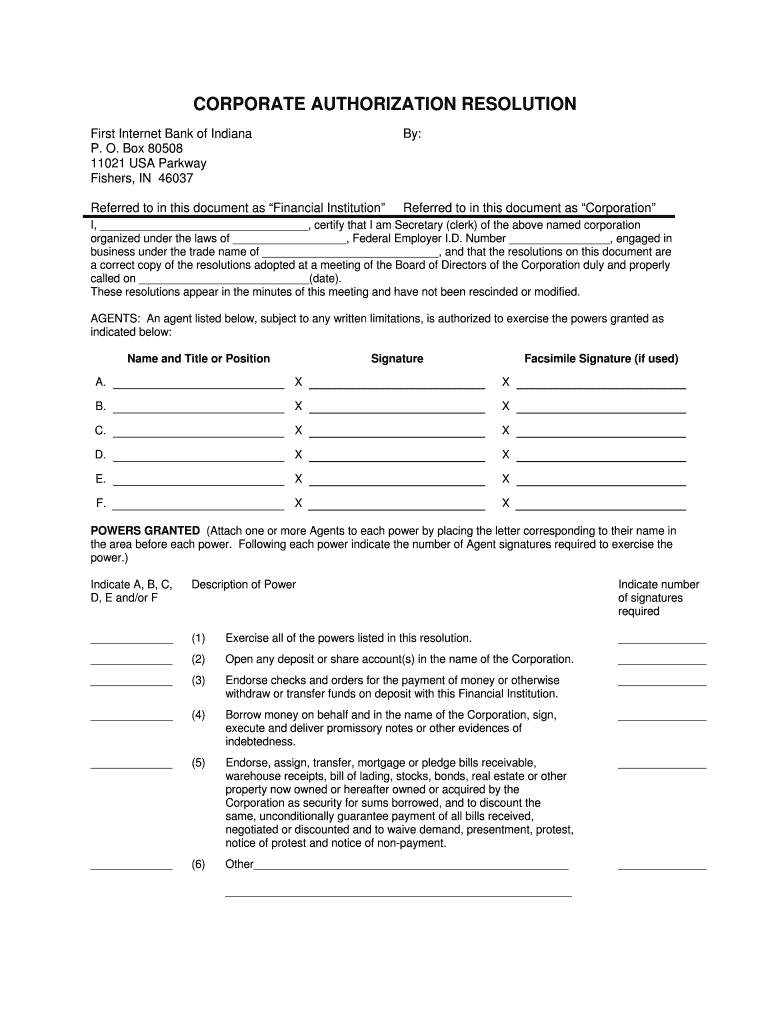 Fillable Online Dealer Doc 3 Corporate Resolution ARIAL.docx Fax Email ...