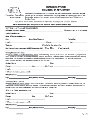 Fillable Online FRANCHISE SYSTEM Fax Email Print - pdfFiller