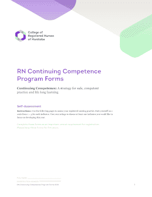 Fillable Online crnm mb RN Continuing Competence Program Forms - CRNM Fax Email Print - pdfFiller