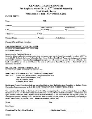 Fillable Online GGC 2012 Pre-Registration Form final.doc Fax Email ...