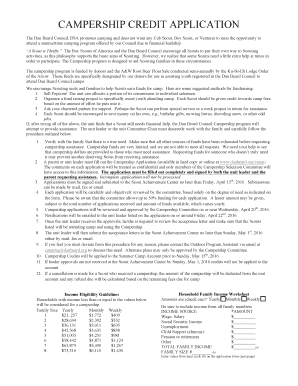 Fillable Online danbeard CAMPERSHIP CREDIT APPLICATION Fax Email Print ...