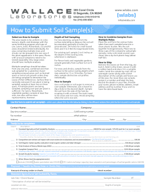 Fillable Online Soil Sample Form Fax Email Print - pdfFiller