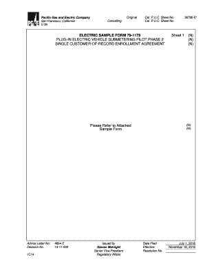 Fillable Online ELECTRIC SAMPLE FORM 79-1179 Fax Email Print - pdfFiller