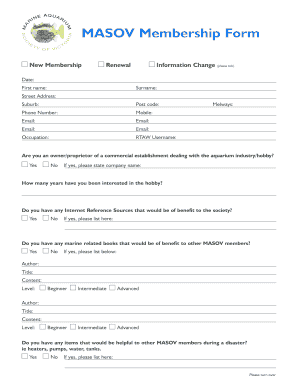 Fillable Online masa asn R I N AR MASOV Membership Form - masa.asn.au ...