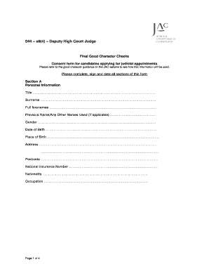 Fillable Online jac judiciary gov Annex 1 - Judicial Appointments ...