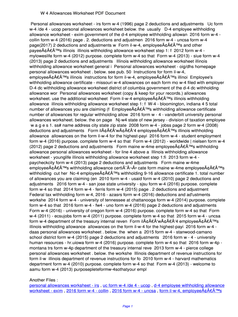 Fillable Online xbhx W 4 Allowances Worksheet PDF c95dda4d6f92bfa68edb826fb8b251e0. W 4 ...