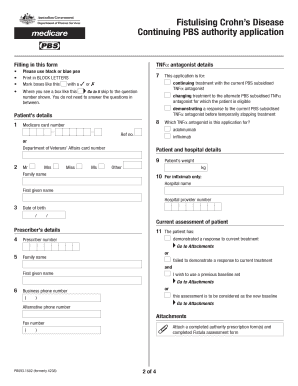 Fillable Online humanservices gov Fistulising Crohn's Disease ...