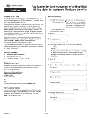 Fillable Online humanservices gov Application for late lodgement of a ...