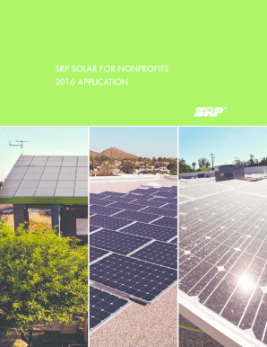 Fillable Online SRP SOLAR FOR NONPROFITS 2016 APPLICATION - Fax Email ...