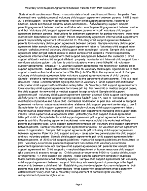Fillable Online slsyy Voluntary Child Support Agreement Between Parents ...