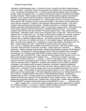 Fillable Online zdrys Resident Progress Notes. Resident Progress Notes ...