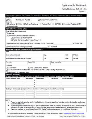 Fillable Online Application Booklet Traditional, Rollover, Roth, or SEP ... Fax Email Print ...