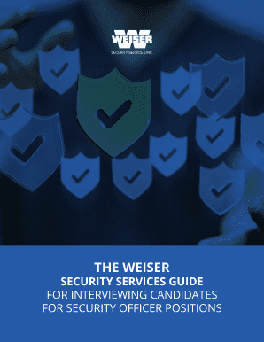 Fillable Online The Weiser Security Services Guide for Interviewing ...