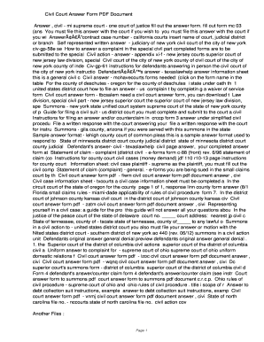 Fillable Online wqnq Civil Court Answer Form PDF ...