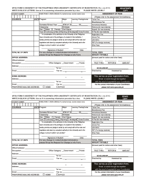 Fillable Online our upou edu UPOU FORM 5 UNIVERSITY OF THE PHILIPPINES ...